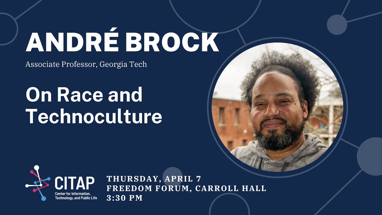 Andre Brock - On Race and Technoculture - YouTube
