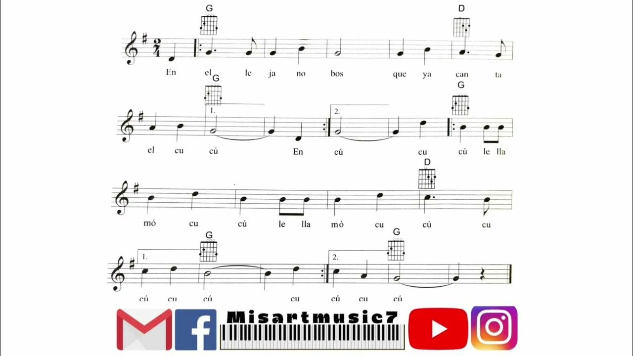 EL CUCÚ -Flauta Dulce- Partitura - YouTube