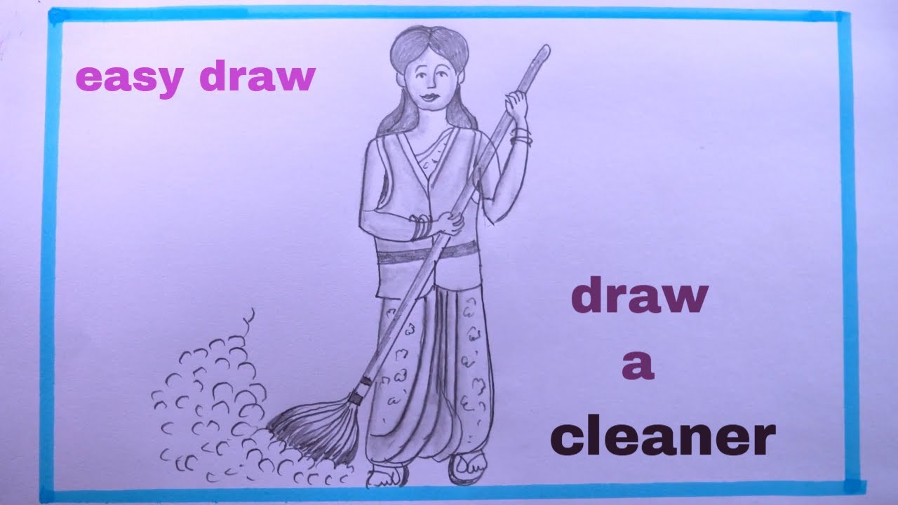 How To Draw A Cleaner Easy Step By Step/Drawing A Cleaner Easy - YouTube