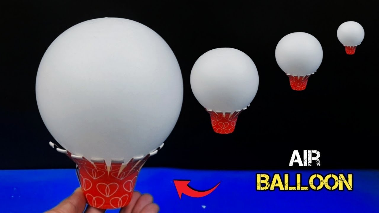 How to make Air Balloon With Cup | Air Balloon Kaise Banaen - YouTube