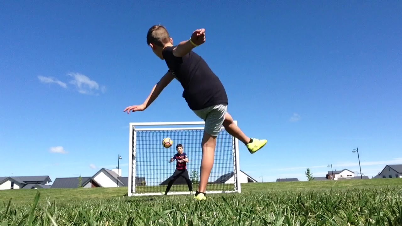 3 In 1 Football Challenge (volleys Penalties Crossbar) - YouTube