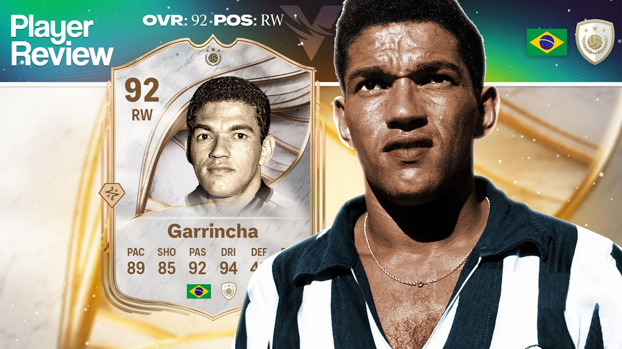92 ICON GARRINCHA PLAYER REVIEW l FC26 ULTIMATE TEAM - YouTube