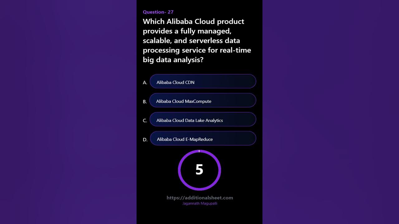 Which Alibaba Cloud product provides a fully managed scalable and serverless data processing ...
