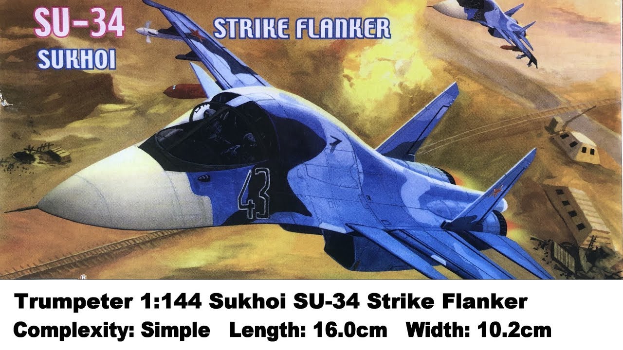 Trumpeter 1:144 Sukhoi SU-34 Strike Flanker Kit Review - YouTube
