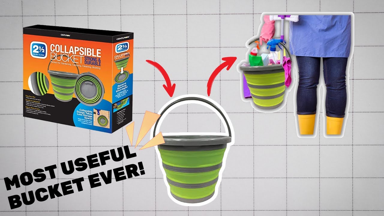Space Saving Bucket // Collapsible Bucket Review - YouTube