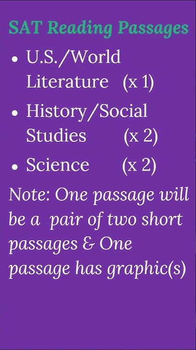 Do you know your SAT Reading passage types? #shorts #sattips # ...