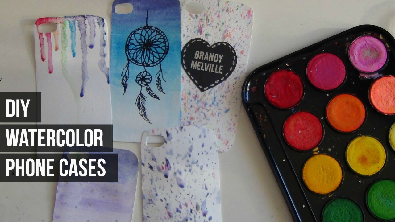 DIY Watercolor Phone Cases - YouTube