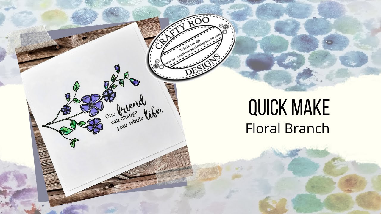 Crafty Roo Designs - Floral Branch Simple Brusho Painting - YouTube