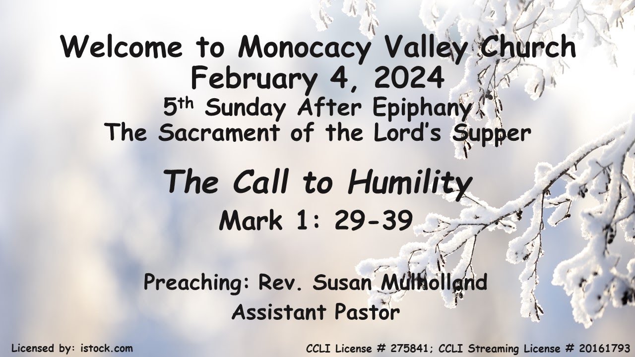 Monocacy Valley Church - February 4, 2024 - YouTube