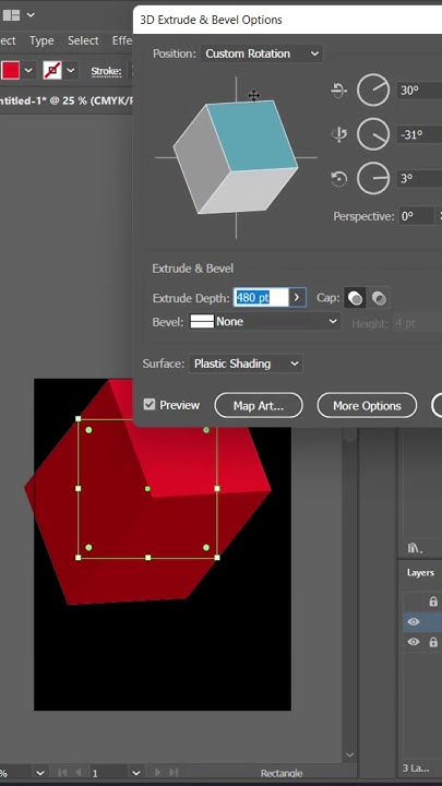 Adobe illustrator tutorial - How to make 3D cube text effect #shorts #graphicdesign - YouTube