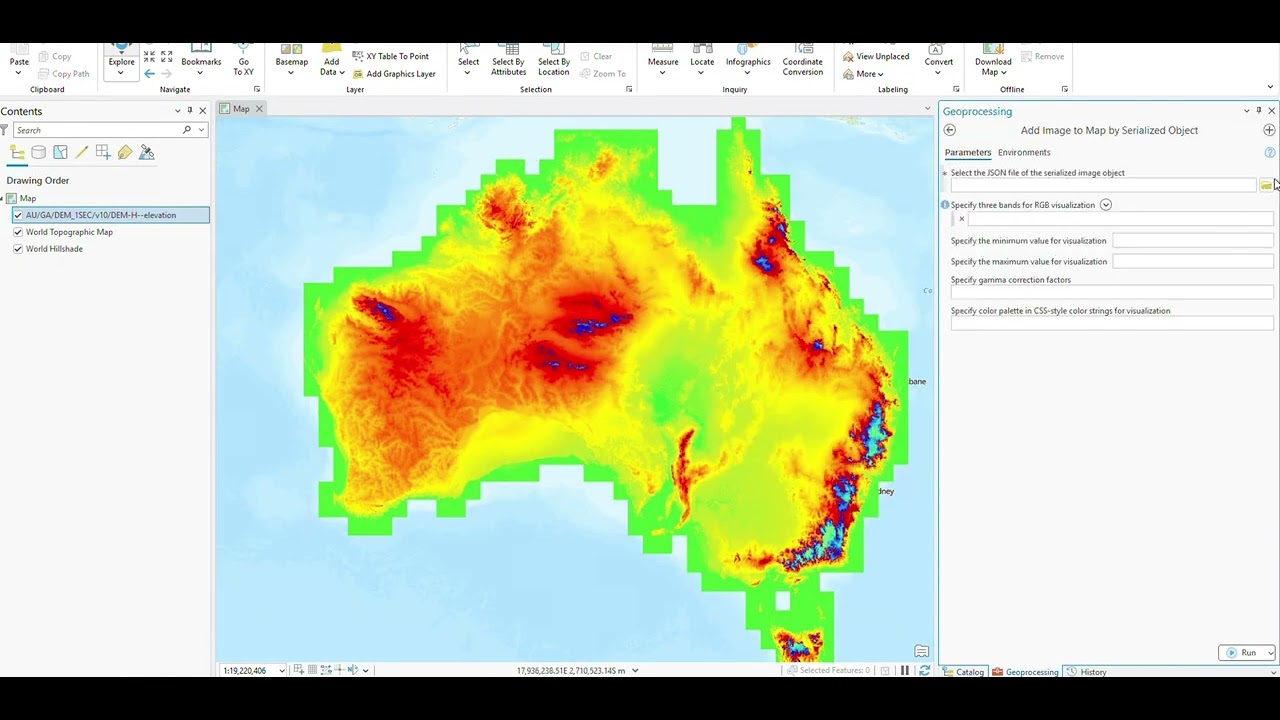 ArcGIS and Earth Engine Toolbox - Add Image to Map by Serialized Object ...