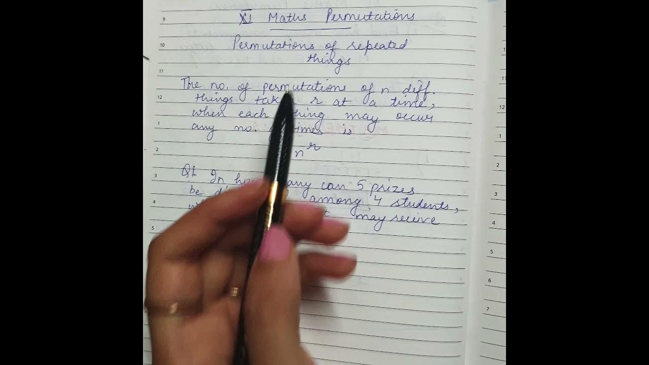 XI Maths Permutations of repeated things - YouTube