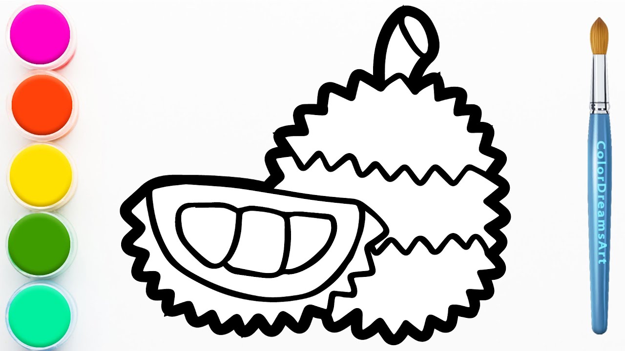 How to Draw a Durian | Step by Step - YouTube