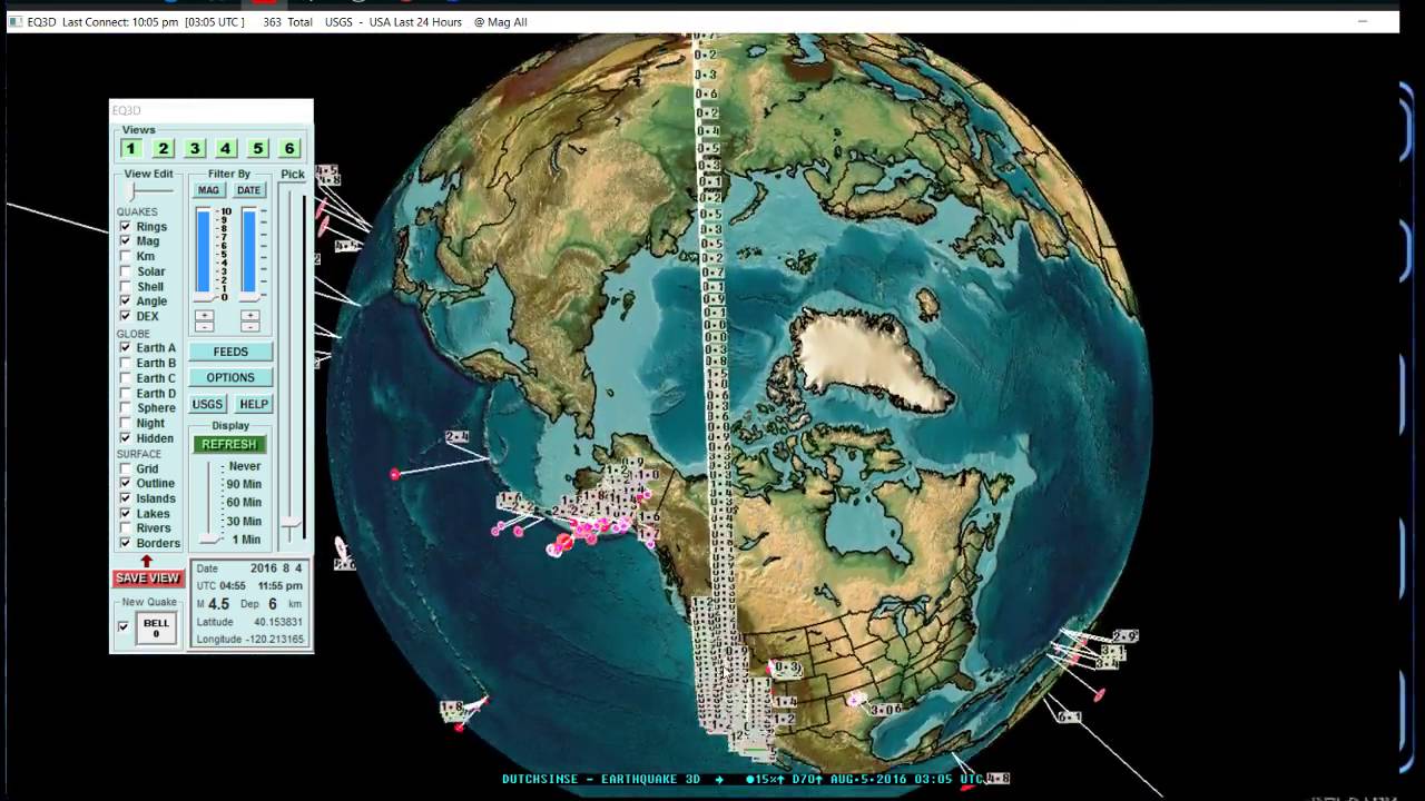 8/04/2016 -- Japan EQ Watch -- 𝔼𝕒𝕣𝕥𝕙𝕢𝕦𝕒𝕜𝕖𝟛𝔻 𝓵𝓲𝓿𝒆 𝓼𝓽𝓻𝒆𝓪𝓶 Nightly Update ...