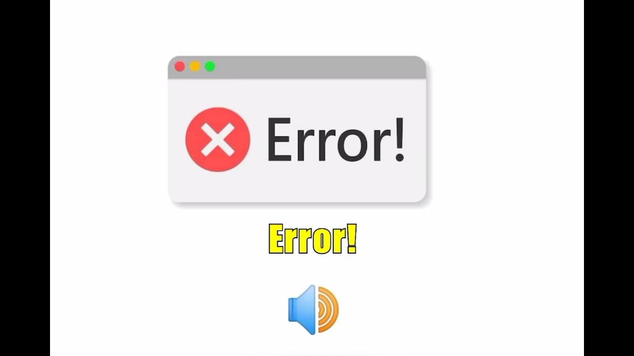 Error! | Sound Effect - YouTube