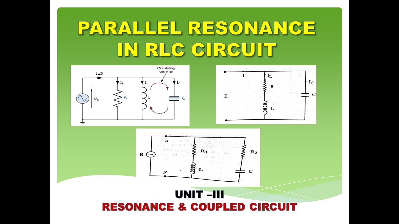 Parallel resonance | Parallel resonance in RLC circuit | Circuit analysis | Circuit theory - YouTube