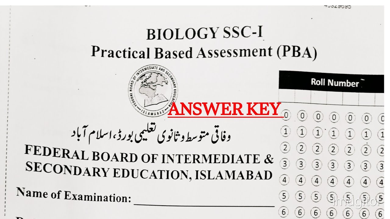 FBISE Biology 9TH PBA Paper 2024 Solved #fbise_exams #biologypractical ...