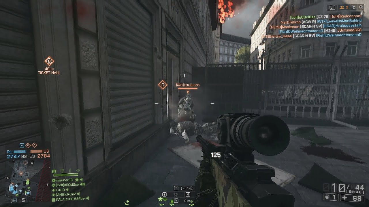BF4- Operation metro Sniper gameplay 110 kills - YouTube