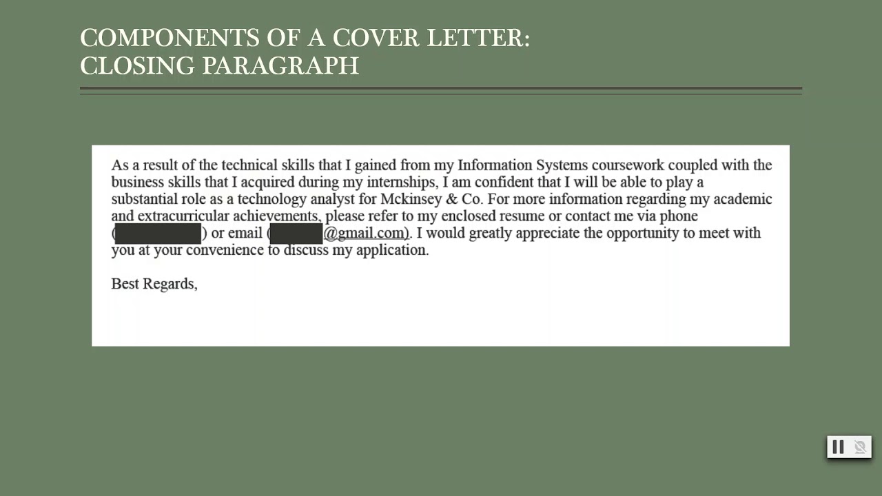 Cover Letter Boot Camp: What should I include in my closing paragraph ...