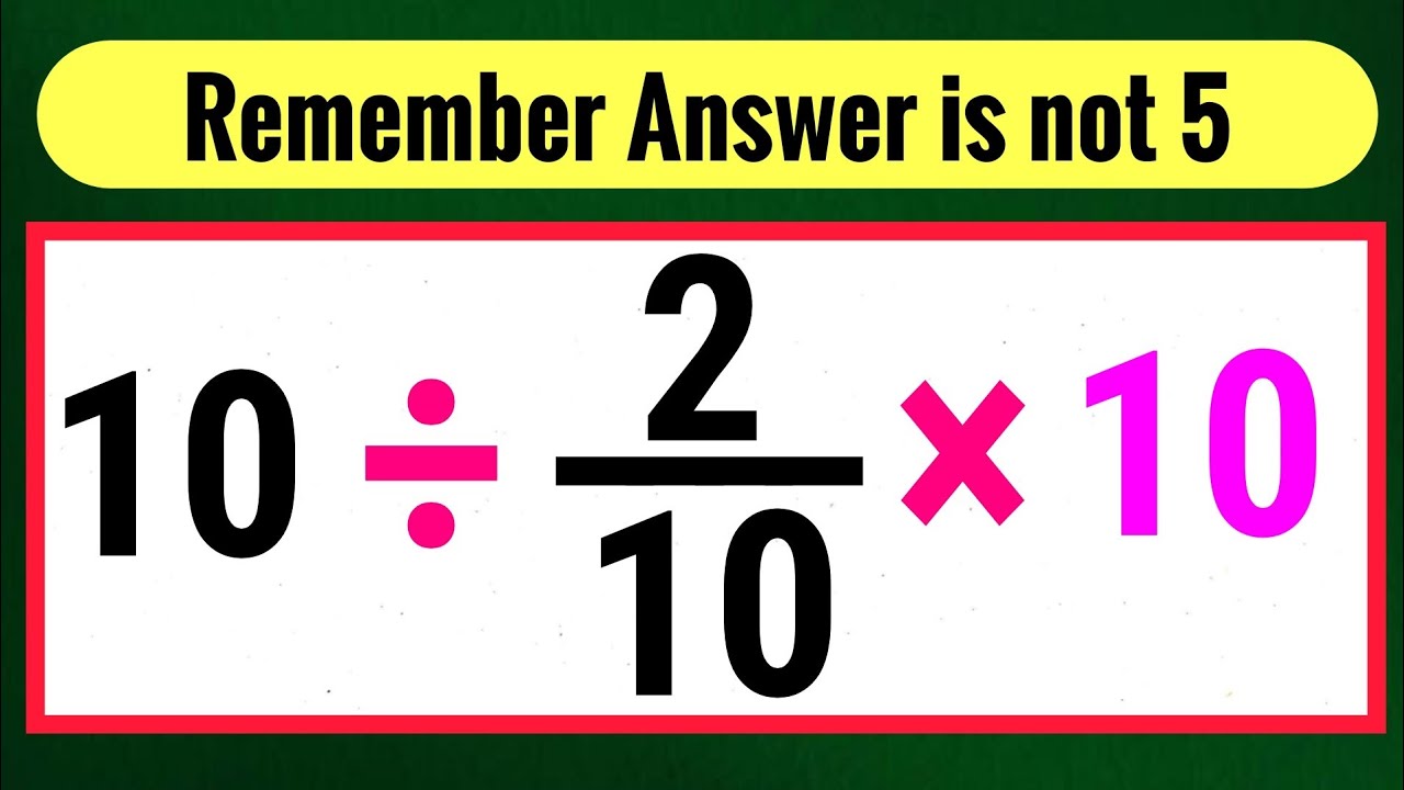 Can you solve this Tricky Math Question ! - YouTube