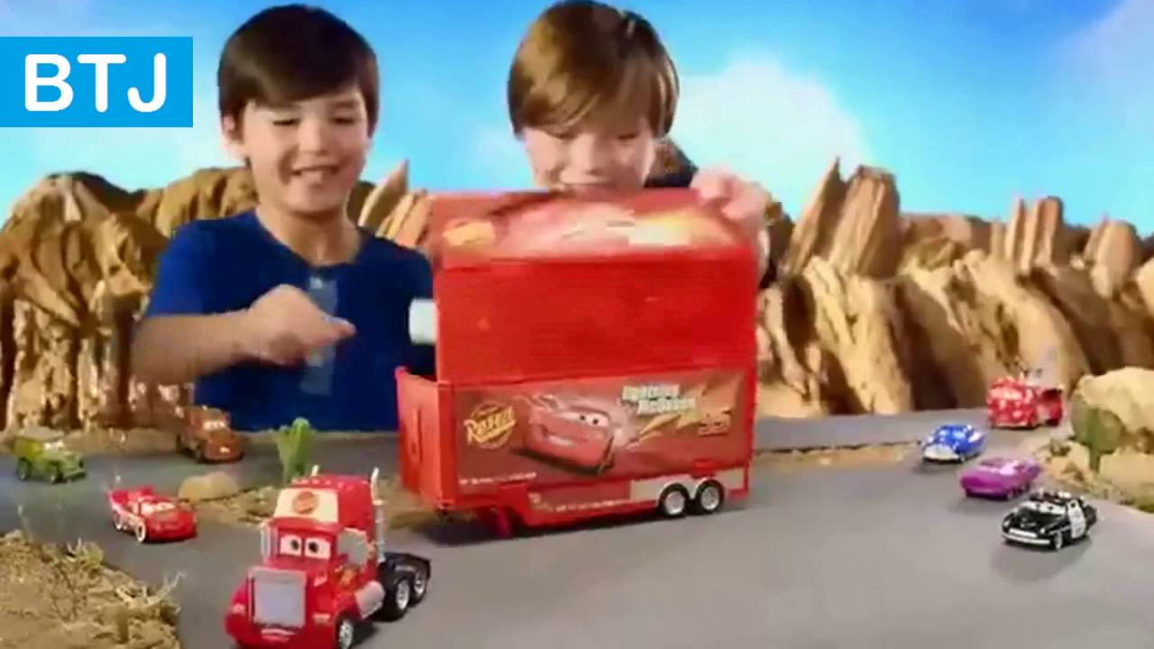 Disney Pixar Cars Wheel Action Drivers and Mack Playset TV Ad - YouTube
