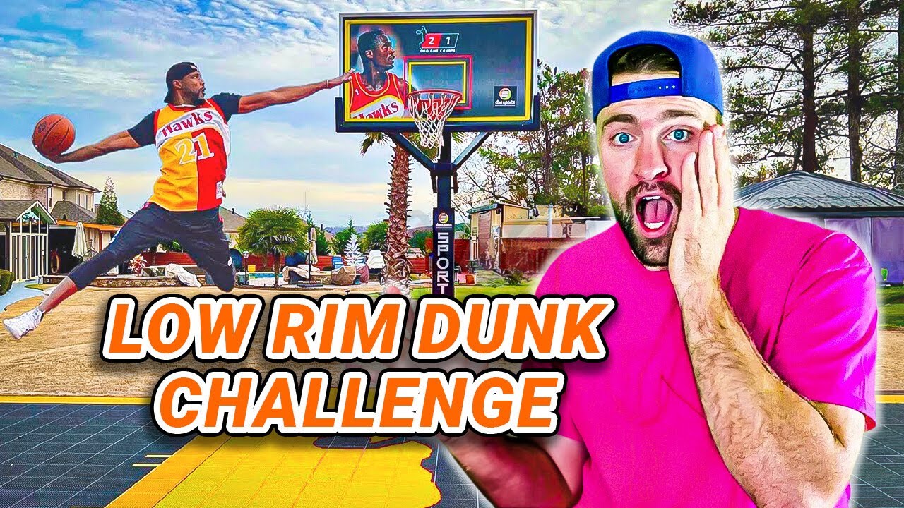 LOW RIM DUNK Basketball Challenge - YouTube