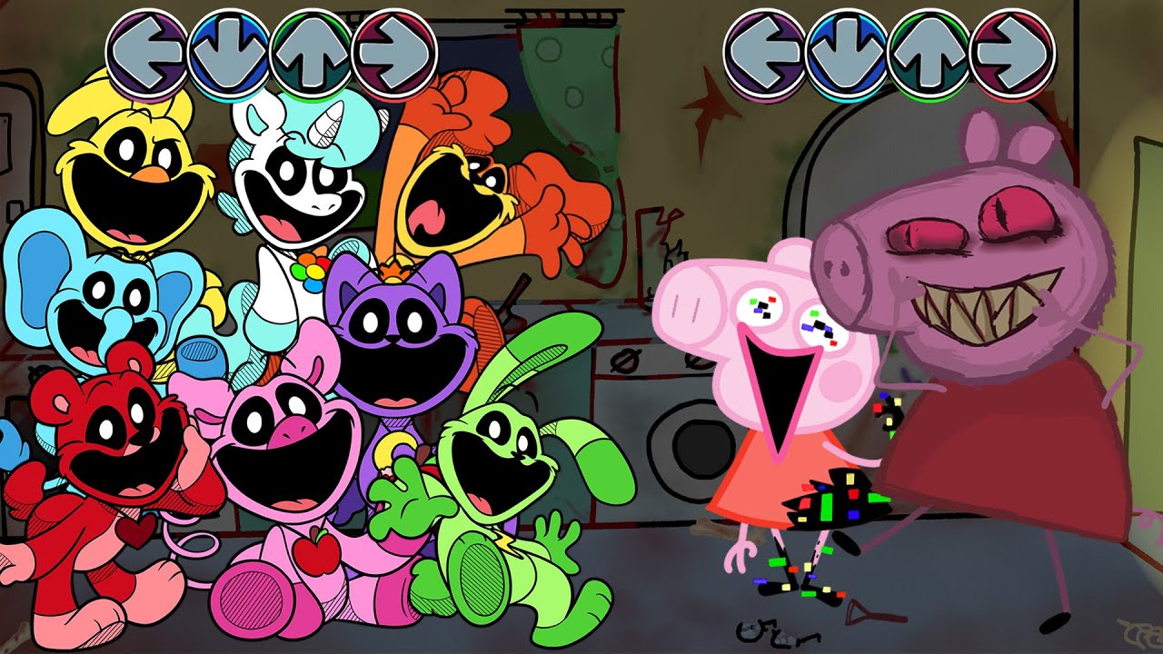 [SWAP] FNF Smiling Critters ALL PHASES vs Peppa.Exe & Pibby Sings Bacon ...