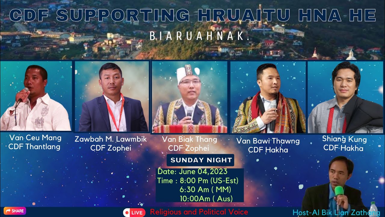 CDF Hakha, Thantlang, Zophei Supporting Hruaitu He Biaruahnak. - YouTube