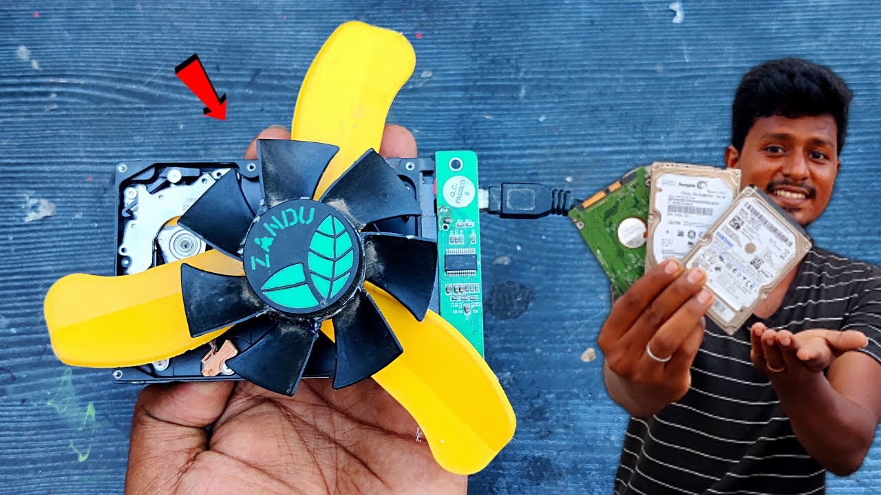 How to Make Hard Disk Fan at Home? 🔥| பழைய Hard Disk வச்சு இப்படி கூட ...