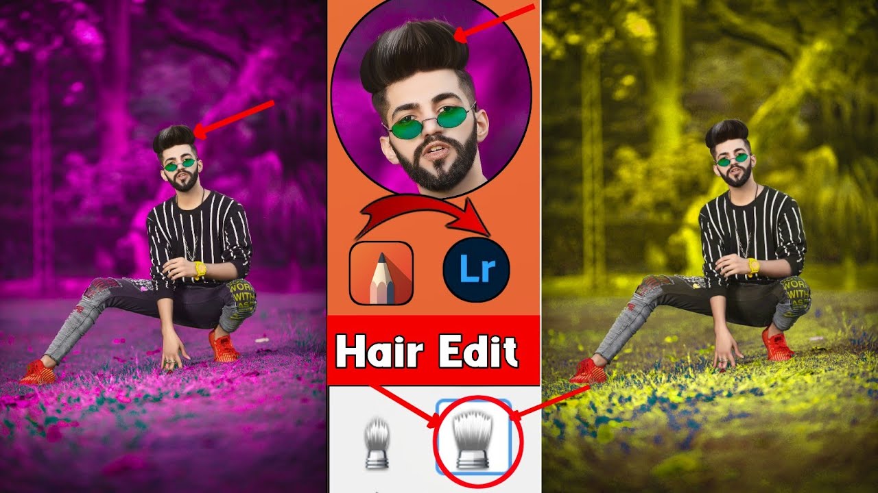 One Click मे karo Lightroom से photo को edit |🤭 hair editing step by ...