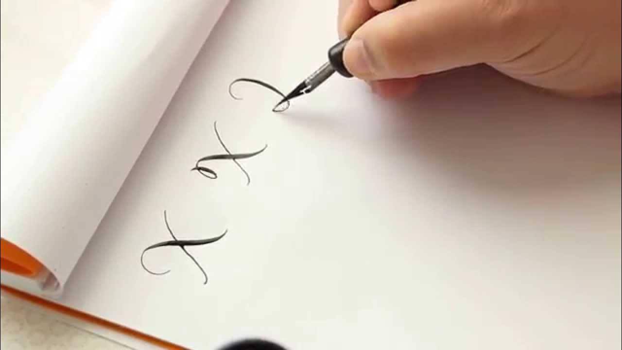 The Letter X | Basic Calligraphy Tutorial - YouTube