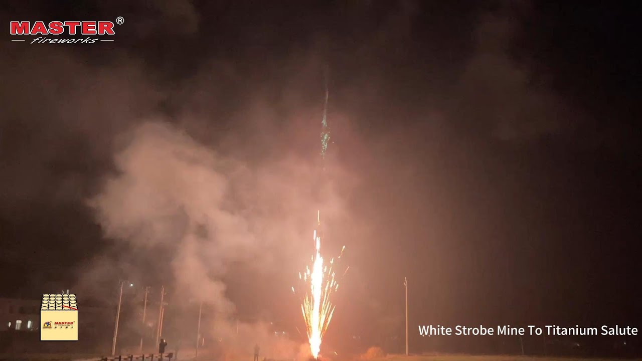 White Strobe Mine To Titanium Salute#fireworks - YouTube