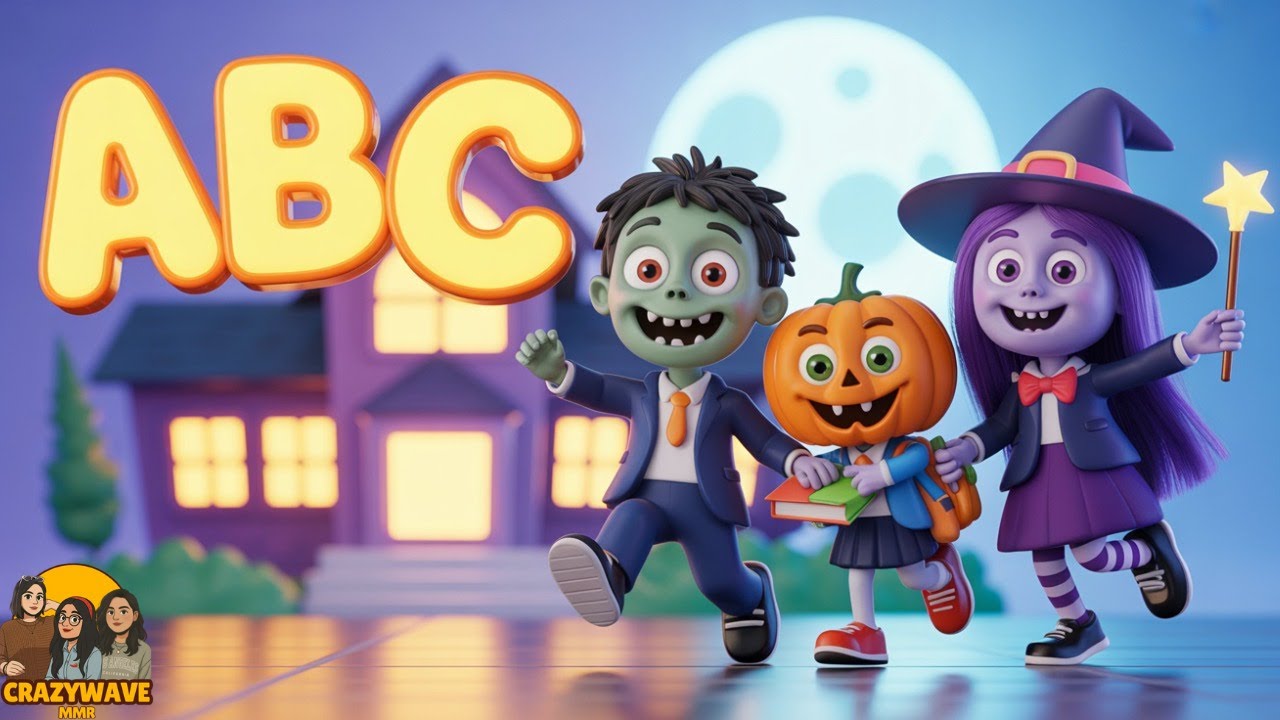 Learn ABC with Horror Style | Funny Scary Kids Dance Song 2025 - YouTube