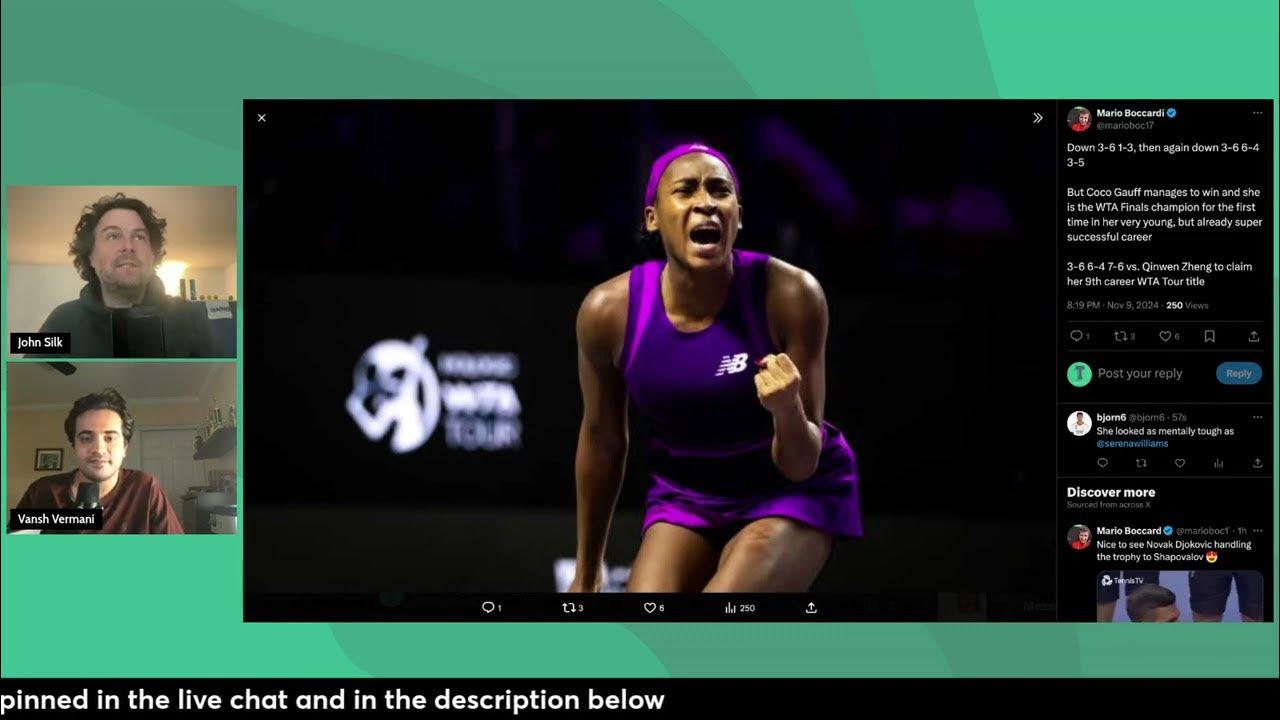 Coco Gauff wins epic over Qinwen Zheng to seal WTA Finals title - post-match analysis - YouTube