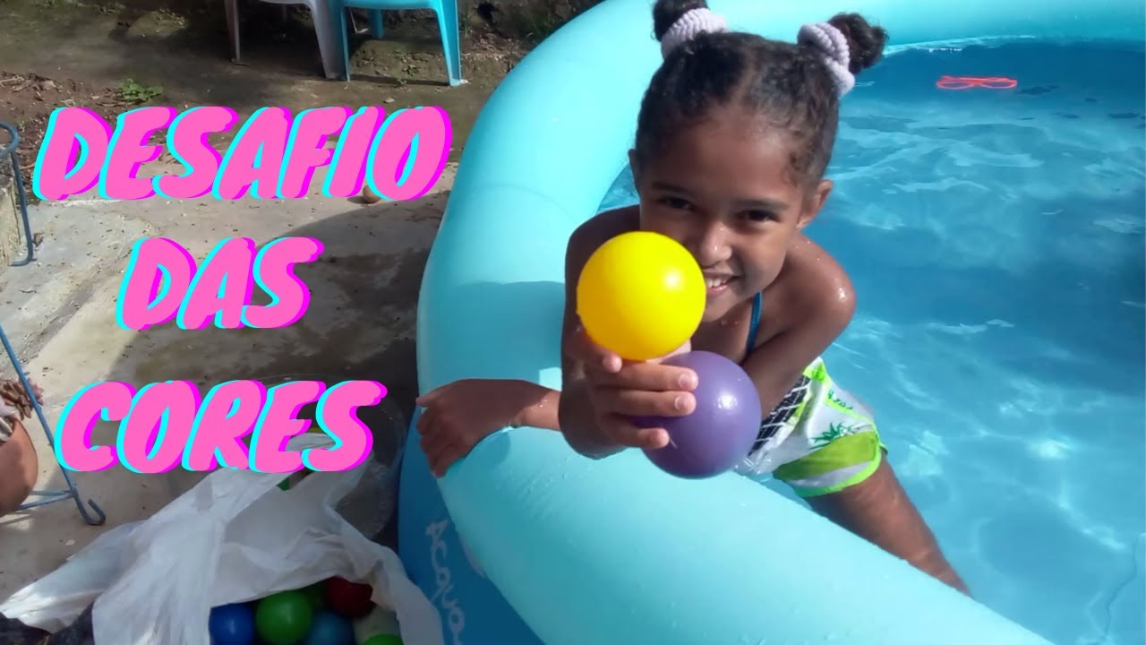 DESAFIO NA PISCINA - DESAFIO DAS CORES - POOL CHALLENGE 👓🟡👓🟢 - YouTube