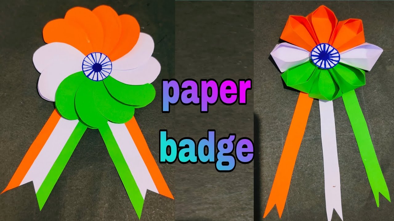 Paper Badge Making 15th August /independence day @odialifestylerosy3864 ...