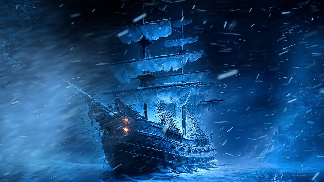 Howling Snowstorm on a Fishing Boat | Tranquil Winter Blizzard Sounds ...