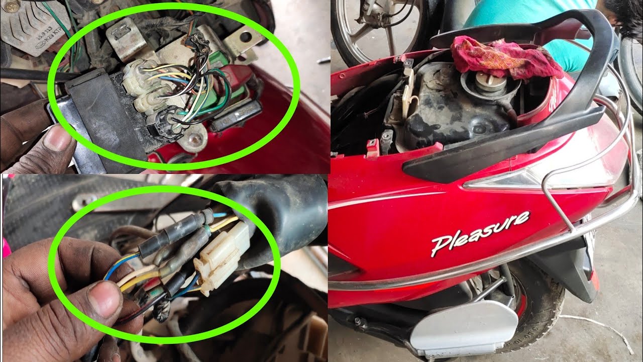 Hero pleasure cdi wiring details ! self start dene ke time current na ...