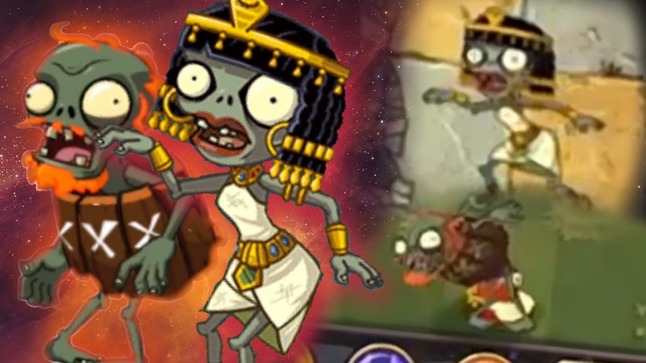 Plants vs Zombies 2 - Unused Zombies - Cleopatra, Barrel Zombie and ...