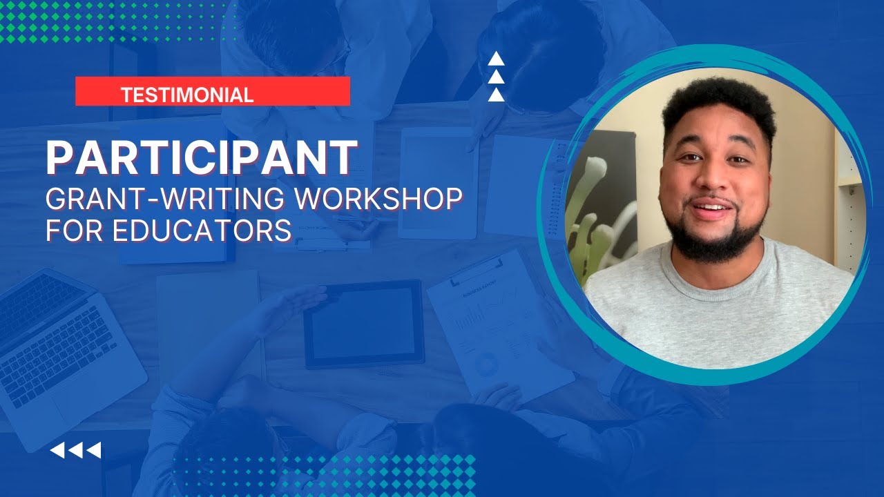 Grant writing Testimony from participant - YouTube