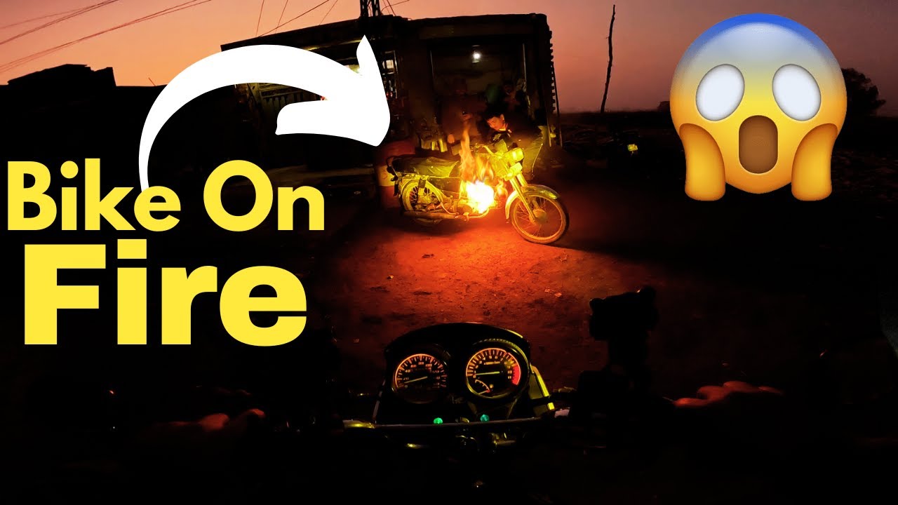 Motorcycle Catches Fire at Town 😱😨😱 I Bike sets on fire ... #fire # ...