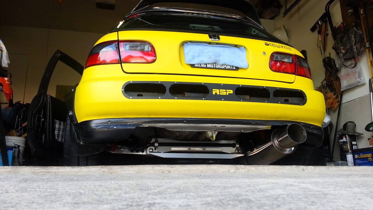 Hks hi-power exhaust on k24a2. - YouTube