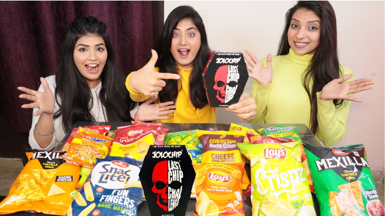 1 Jolo Chip Vs 20 Chips Packet Challenge | Kya Jolo Chip Ka Teekhapan ...