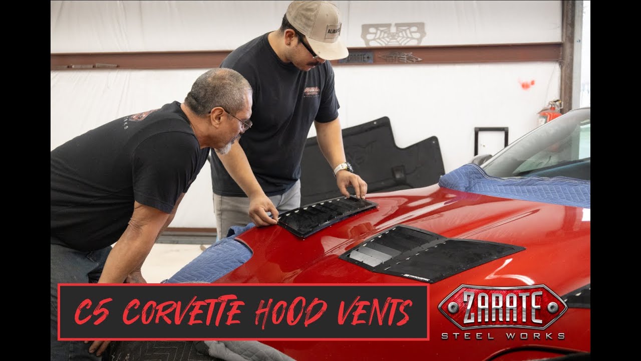 Corvette C5 Hood Vent Install by Zarate Steel Works - YouTube