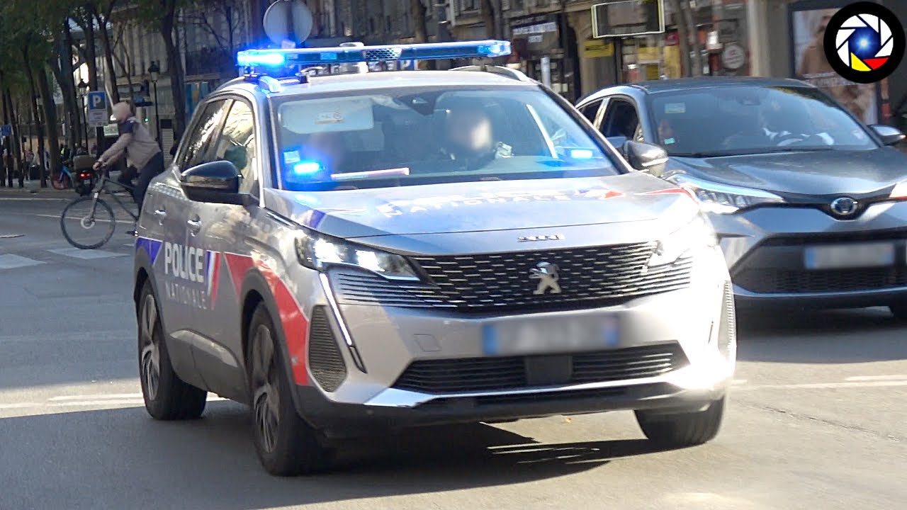 Police Nationale Peugeot 3008 Compilation [Paris] - YouTube