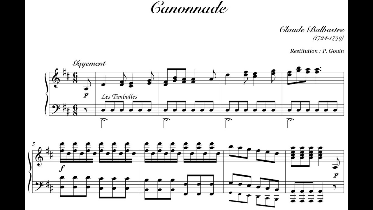 Claude Balbastre - Canonnade. {w/ score.} - YouTube