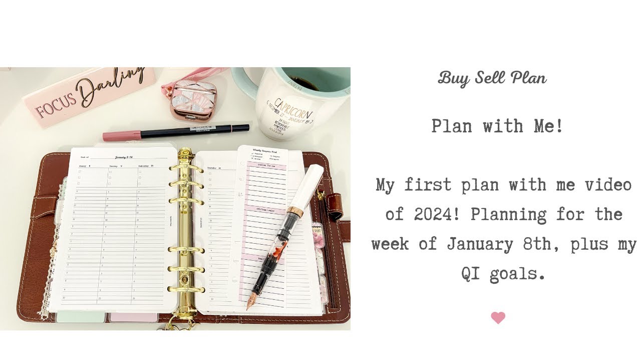 First Plan With Me of 2024! Planning for the week of January 8th and a ...