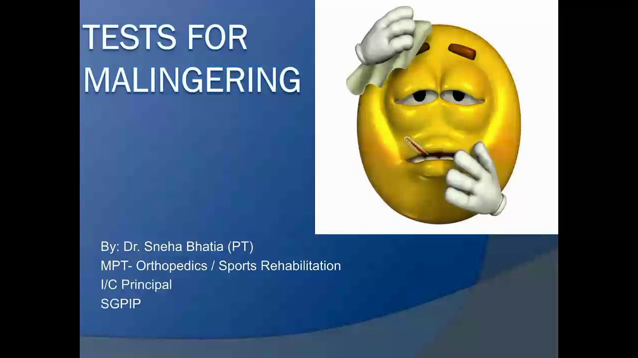 Tests for Malingering! #StayHome and study #WithMe! - YouTube