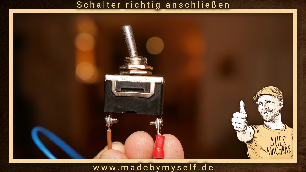 Schalter anschließen Kippschalter für Retro Lampe richtig schalten mit ...