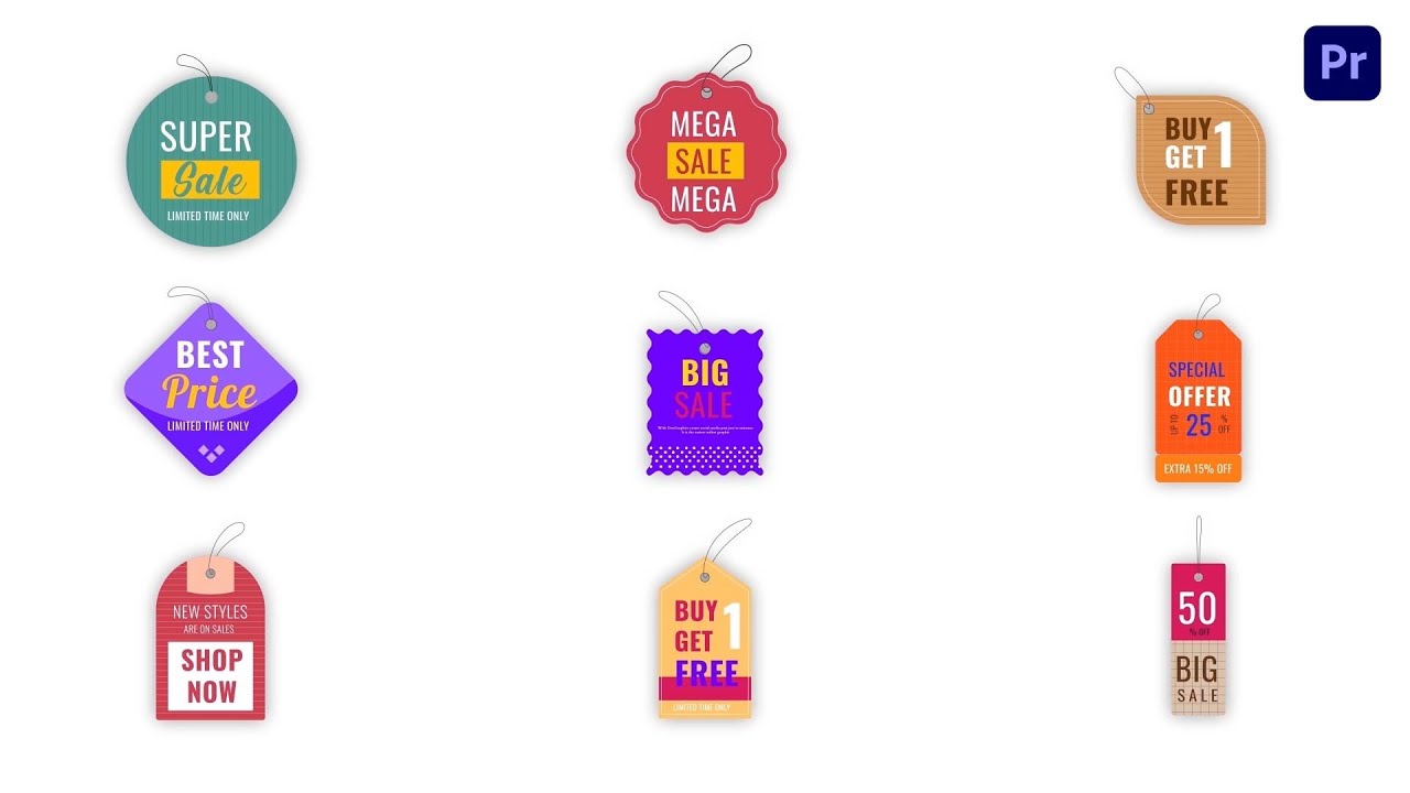 Sales Badge Premiere Pro Template - YouTube